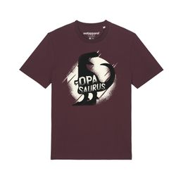 Watapparel T-Shirt ' Opasaurus ' Herren Gr&ouml;&szlig;e XS beige / dunkelrot / schwarz