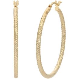 Firetti Damen Paar Creolen &raquo;Schmuck Geschenk Gold 585 Ohrschmuck Ohrringe&laquo; gold 33mm, Gelbgold 585
