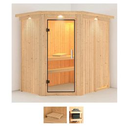 Karibu Sauna &raquo;Swantje&laquo; Set, ohne Ofen beige ohne Ofen, (ohne Ofen)