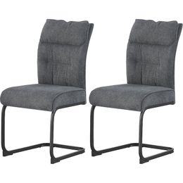Home Affaire Esszimmerstuhl &raquo;BARRIE, 2er Set, mit Metallgestell in matt schwarz&laquo; (Set) 2 Stk.in verschiedenen Farben, Belsatbarkeit pro Stuhl 120 kg, 