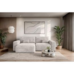 OTTO home Ecksofa &raquo;MATTS Schlafsofa mit Bettkasten, Ma&szlig;e B/T/H: 265/159/89 cm&laquo; L-Form mit Recamiere rechts oder links, hoher Sitzkomfort beige 100% 