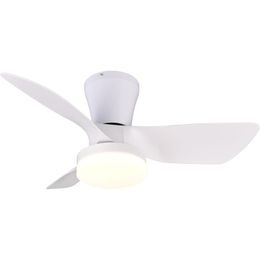 REALITY LEUCHTEN LED Deckenleuchte &raquo;RANDERS mit Ventilator, Deckenventilator mit Licht inkl Fernbedienung&laquo; LED-Board 1 Stk. warmwei&szlig; - kaltwei&szlig; 6 
