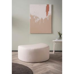 LeGer Home by Lena Gercke Hocker &raquo;ISALIE Samtoptik, passend zur Serie ISALIE&laquo; gepolstert, kombinierbar mit XXL-Sessel ISALIE beige B/H/T: 94cm x 45cm 
