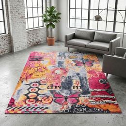 Gino Falcone Teppich &raquo;Cosima-109&laquo; rechteckig 3 mm H&ouml;he flachgeweber Jaquard-Teppich, mit Chenillegarn, modernes Design bunt Polyester B : 160cm 1 Stk., 3mm, L: 