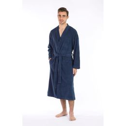 Framsohn frottier Bademantel &raquo;Leichter Bademantel Herren&laquo; Besonders leichter Jerseybademantel blau Jersey S L: 120cm