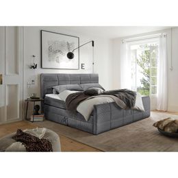 ED EXCITING DESIGN Boxspringbett &raquo;Bolivia&laquo; harte Seite mit Kokosmatte, weiche Seite mit Filzabdeckung grau 92% Polyester, 8% Nylon Cord, Liegefl&auml;che B
