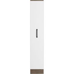 Wiho-K&uuml;chen wiho K&uuml;chen Apothekerschrank &raquo;Elba, Breite/H&ouml;he: 30/165 cm&laquo; mit 4 Ablagek&ouml;rben wei&szlig; Holzwerkstoff B/H/T: 30cm x 165cm x 57cm, T&uuml;ren: 1 Stk.