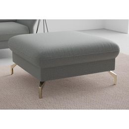 Sit & More sit&more Hocker &raquo;Fashion&laquo; inklusive Federkern, mit satinierten Nickelf&uuml;&szlig;en grau B/H/T: 89cm x 45cm x 89cm, Chenille,mit Federkern
