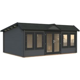 Palmako Gartenhaus &raquo;Claudia Pent&laquo; verschiedene Farben grau Massivholz Fu&szlig;boden im Gartenhaus, ohne Dacheindeckung
