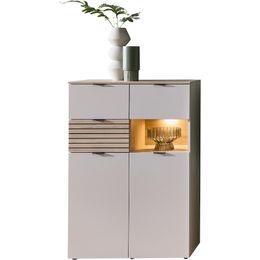 Innostyle Highboard &raquo;Ina&laquo; ABS-Kunststoff, Holzwerkstoff, MDF, Metall B/H/T: 84cm x 125cm x 45cm, 4 Stk., 3 Stk.