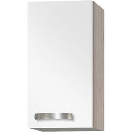 Optifit H&auml;ngeschrank &raquo;Faro&laquo;, mit Metallgriff, Breite 30 cm wei&szlig; akaziefarben, B/H/T: 30cm x 57,6cm x 34,6cm, T&uuml;ren: 1 Stk.