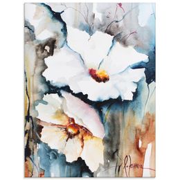 Artland Glasbild &raquo;Aquasbl&uuml;ten II&laquo; Blumen 1 Stk. tlg. in verschiedenen Gr&ouml;&szlig;en beige B/H/T: 60cm x 80cm, Glasbild Blumen Hochformat, 1 Stk.