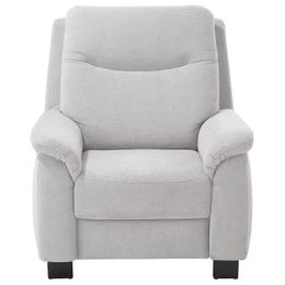 OTTO home Sessel &raquo;Boccaccio&laquo; mit Federkern, incl. Kopfteilverstellung silber Struktur weich (90% Polyester / 10% Polyamid);Luxus-Microfaser (100% 