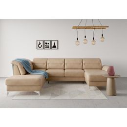 Sit & More sit&more Wohnlandschaft &raquo;Sinatra U-Form&laquo; optional mit Kopfteilverstellung und Armteilfunktion etc. braun 100% Polyester B/H/T: 326cm x 85cm x 220cm, 