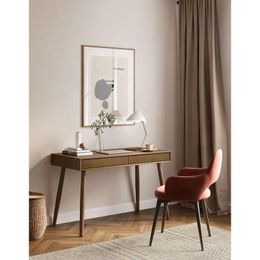 WOODMAN Schreibtisch &raquo;Carson&laquo; 120/60/78, Breite 120 cm, Schubladen mit Push-to Open, FSC braun B/H/T: 120cm x 77,5cm x 60cm