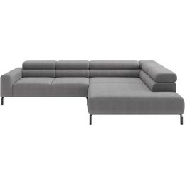 Home Affaire Ecksofa &raquo;Antonelli, L-Form, incl. Kopfteilverstellung, Breite 312 cm&laquo; wahlweise elektrische Sitztiefenverstellung grau 100% Polyester B/H