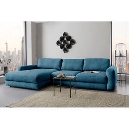 Home Affaire Ecksofa &raquo;Bloomfield, bequem und elegant, Breite 303cm, L-Form&laquo; wahlweise mit Bettfunktion und Bettkasten, Unser Dauertiefpreis blau 100% 