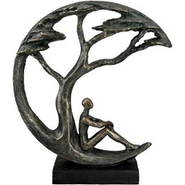 Casablanca by Gilde Dekofigur &raquo;Skulptur Daydreamer&laquo; braun Kunstharz B/H/T: 26cm x 32cm x 7,5cm