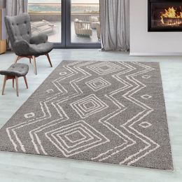 Ayyildiz Teppiche Teppich &raquo;TAZNAXT 5104&laquo; rechteckig 11 mm H&ouml;he Pflegeleicht / Modern schwarz Polypropylen B : 140cm 1 Stk., 11mm, L: 200cm