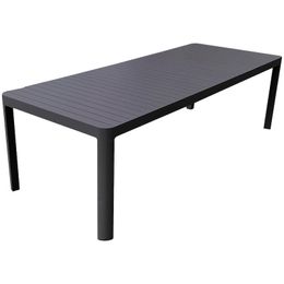 Garden Pleasure Gartentisch &raquo;AMIRA&laquo; mit ausziehbarer Tischplatte grau Aluminium B/H/T: 100cm x 75cm x 195cm
