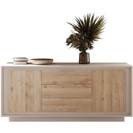 Home Affaire Sideboard &raquo;Sky, B/T 180/50 cm, Kommode/Stauraumschrank, 2 T&uuml;ren, 3 Schubk&auml;sten&laquo; Softclosing, Korpus & Front 22 mm stark, Rahmen-Optik, 