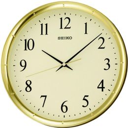 Seiko Unisex Wanduhr &raquo;QXA417G&laquo; Quarzuhr,Wohnzimmer,Esszimmer,K&uuml;che,Arbeitszimmer,B&uuml;ro, Flur gold B/H/L: 4cm