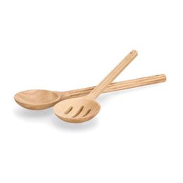 zeller Salatbesteck &raquo;Stripes&laquo; Gummibaum, langlebig und robust beige Massivholz Einheitsgr&ouml;&szlig;e