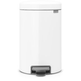 Brabantia M&uuml;lleimer &raquo;NewIcon Treteimer, 12L&laquo; sanft schlie&szlig;ender Deckel, mit leichter Pedalbedienung wei&szlig; Kunststoff, Metall B/H/T: 25,1cm x 41,1cm x 33,8cm, 12 