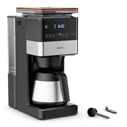 Krups Filterkaffeemaschine &raquo;KT8428 Grind Aroma XL&laquo; 1,25 l Kaffeekanne Papierfilter Permanentfilter 1x4 Kegelmahlwerk, digitales Bedienfeld, 1,25 l, 4h warm 