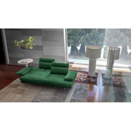 Calia italia 3-Sitzer &raquo;Toby Wing, 208 cm breit, Designsofa mit hohem Sitzkomfort&laquo; inklusive Sitztiefenverstellung, F&uuml;&szlig;e in Chrom gl&auml;nzend gr&uuml;n 