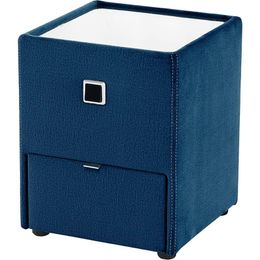 Jockenh&ouml;fer Nachtkonsole &raquo;Lancy&laquo; mit LED-Beleuchtung blau Glas, Holzwerkstoff B/H/T: 42,5cm x 53cm x 45cm, 1 Stk.