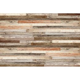 papermoon Fototapete &raquo;Wooden Wall&laquo; glatt bunt Vlies B/L: 2m x 1,49m, Bahnen: 4 Stk.