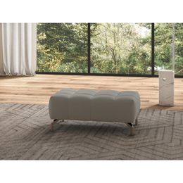 Sit & More sit&more Hocker &raquo;Cool&laquo; mit silberfarbenen F&uuml;&szlig;en grau B/H/T: 102cm x 45cm x 68cm, Chenille