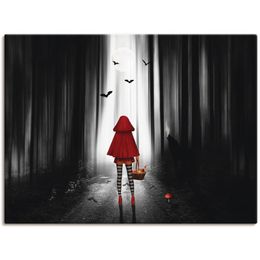 Artland Leinwandbild &raquo;Das Rotk&auml;ppchen auf High Heels&laquo; Dark Fantasy 1 Stk. tlg. auf Holzrahmen gespannt schwarz B/H/T: 60cm x 45cm, Leinwandbild Dark Fantasy, 