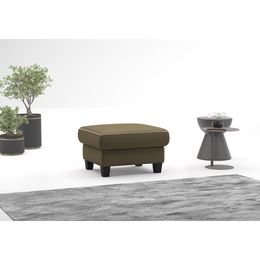 OTTO home Polsterhocker &raquo;Varese&laquo; Kreuznaht in beige braun B/H/T: 77cm x 49cm x 67cm, NaturLEDER , fest