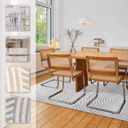 Astra Teppich &raquo;Jules 253&laquo; rechteckig 8 mm H&ouml;he Hoch Tief Struktur, Kurzflor, Wohnzimmer, Schlafzimmer grau Kunstfaser B : 160cm 1 Stk., 8mm, L: 230cm