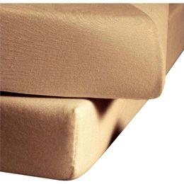 Fleuresse Betttuch &raquo;Colours&laquo; offenes Bettlaken beige Mako-Satin, Obermaterial: 100% Baumwolle B/L: 220cm x 260cm, 1 Stk., Mako-Satin, 220x260 15cm