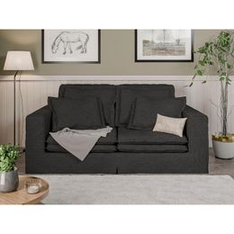 Home Affaire 3-Sitzer &raquo;ALISSAS BIS mit vielen Kissen, Biesen an den Kissen,&laquo; Hussen-Optik, kleine Taschen an der Seite zum Verstauen schwarz 92% 