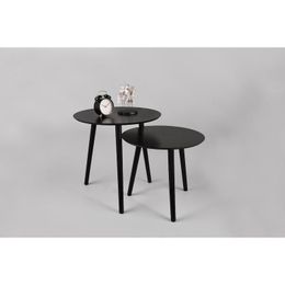 Mirrors and More Beistelltisch &raquo;Vilana&laquo; Set, 2 Stk. tlg. schlichte Farbgebung schwarz B/H/T: 50cm x 50cm x 50cm
