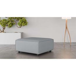 OTTO home Polsterhocker &raquo;Polsterhocker Cavan, Ma&szlig;e B/T/H: 90/90/42 cm&laquo; passend zur Serie, mit Wellenunterfederung, auch in Boucl&eacute; grau 100% Polyester 
