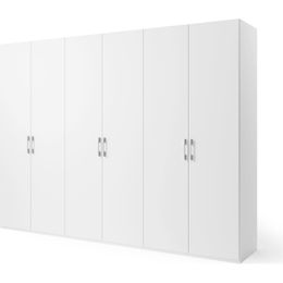 set one by Musterring Dreht&uuml;renschrank &raquo;Henderson&laquo; in 2 Breiten, inkl. Fachb&ouml;den und Kleiderstangen wei&szlig; Holzwerkstoff B/H/T: 301cm x 223cm x 60cm, 