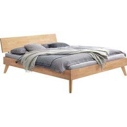 Hasena Holzbett &raquo;Ancona&laquo; Fu&szlig;h&ouml;he 25 cm braun Eiche massiv Liegefl&auml;che L&auml;nge B: 200cm x 100cm, H&ouml;he Bett: 79cm