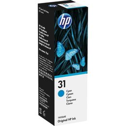 HP Nachf&uuml;lltinte &raquo;HP original Tintenflasche 31 Cyan, 70 ml&laquo; f&uuml;r HP 1 Stk. tlg. Sch&uuml;tzen Sie Ihre Bilder und drucken Sie lebendige, randlose, 