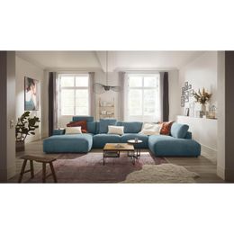 Musterring Wohnlandschaft &raquo;Lucia bequem und viel Platz, U-Form&laquo; Verschiedene Farben, Cord-Bezug, Gesamtbreite 434 cm blau B/H/T: 434cm x 81cm x 204cm, Cord, 