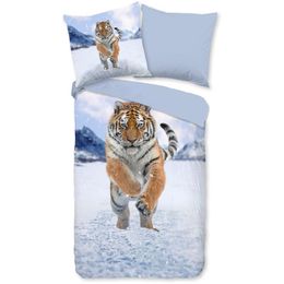Good Morning Wendebettw&auml;sche &raquo;Zelda&laquo; 2 Stk. Flanell, Biber, Winter, Warm, Wendeoptik, Schnee, Tiger, Landschaft bunt Flanell, Obermaterial: 100% 