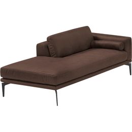 Egoitaliano Ottomane &raquo;Masu, Design trifft super Sitzkomfort, mit toller Detailverarbeitung&laquo; R&uuml;ckenkissen und Armteilrolle f&uuml;r mehr Komfort, mit Metallf&uuml;&szlig;en braun 