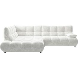 Home Affaire Ecksofa &raquo;Cozy Bubble, mit klappbarer Armlehne, Breite 289 cm&laquo; mit eleganter Steppung, Rundumbezug & weicher Polsterung wei&szlig; 100% 