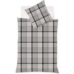 Fleuresse Bettw&auml;sche &raquo;Lech 4385&laquo; 3 Stk. Edelflanell, Baumwolle, in Gr. 135x200, 155x220, 200x200cm grau Flanell, Obermaterial: 100% Baumwolle B/L: 