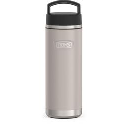 Thermos Isolierflasche &raquo;ICON BEVERAGE BOTTLE, Edelstahlk&ouml;rper, sp&uuml;lmaschinenfest&laquo; 0,71l, 18h hei&szlig; & 24h kalt, extra gro&szlig;e &Ouml;ffnung, absolut dicht beige