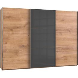 wimex Schwebet&uuml;renschrank &raquo;Level by fresh to go&laquo; mit jeweils einer Glast&uuml;r grau B/H/T: 300cm x 216cm x 65cm, T&uuml;ren: 3 Stk.